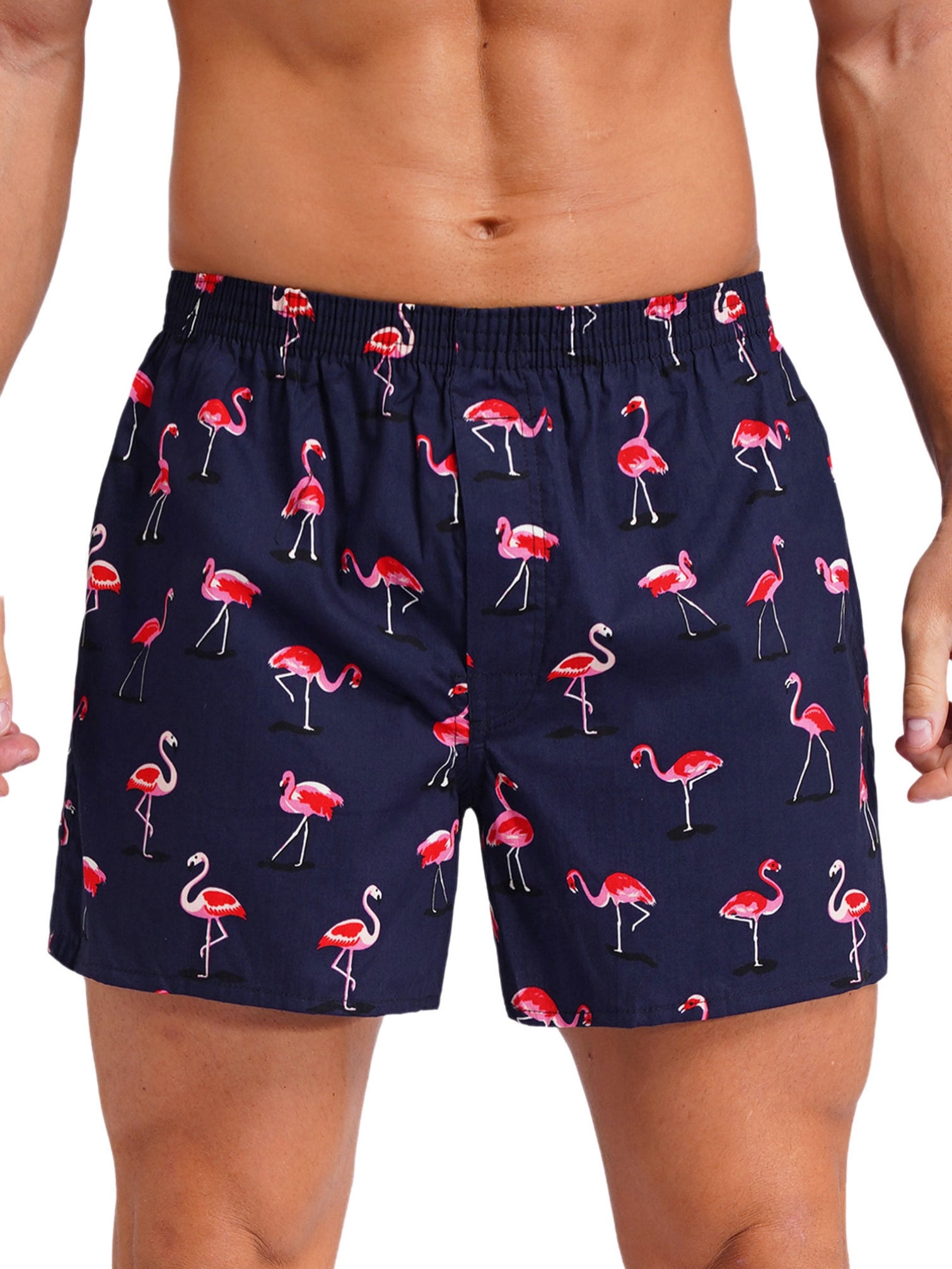 TiaoBug Men's Summer Swim Trunks Printed Loose Surf Boxers Shorts Beach ...