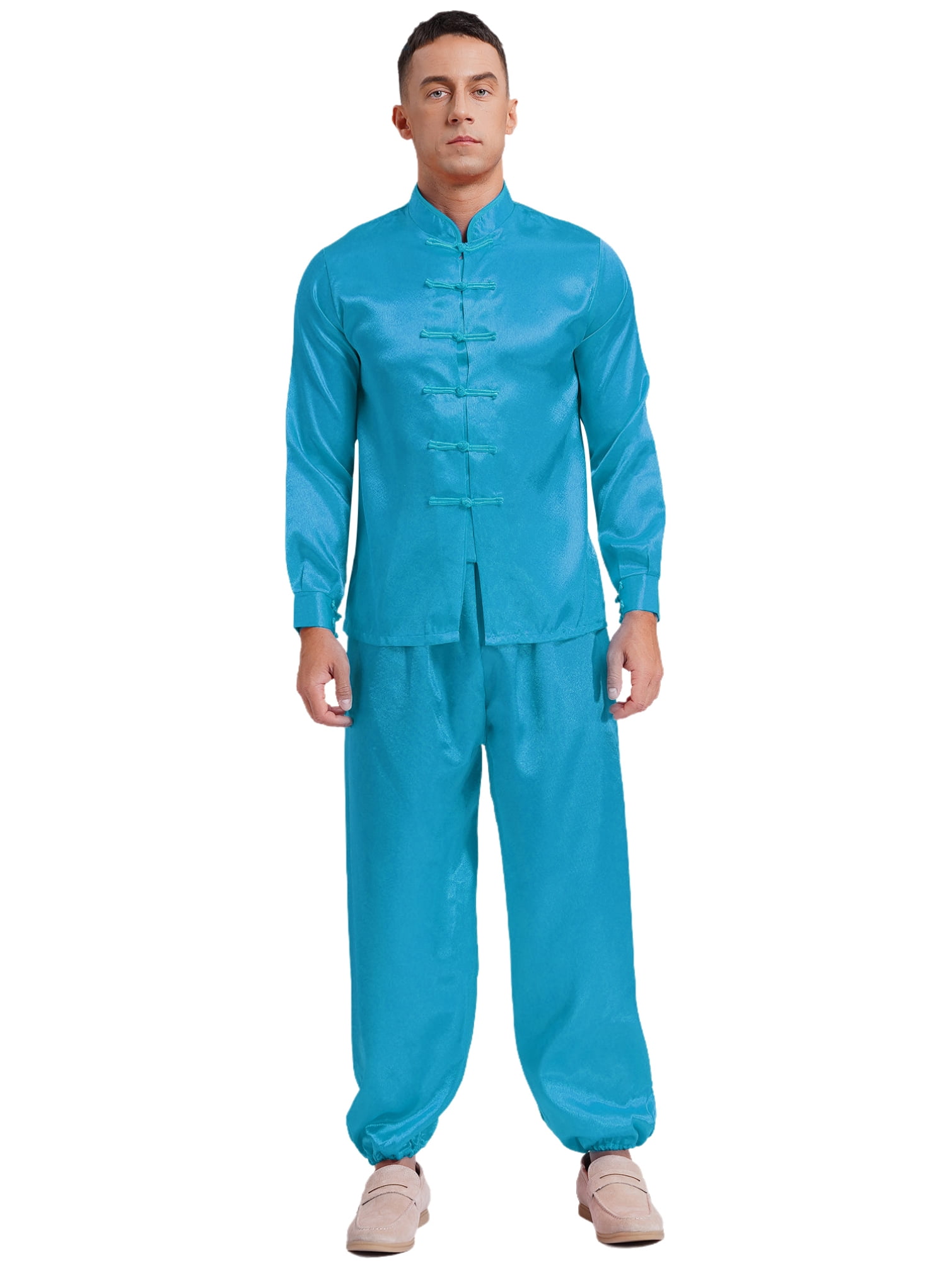 TiaoBug Men's Tai Chi Uniform Chinese Traditional Qi Gong Martial Arts ...