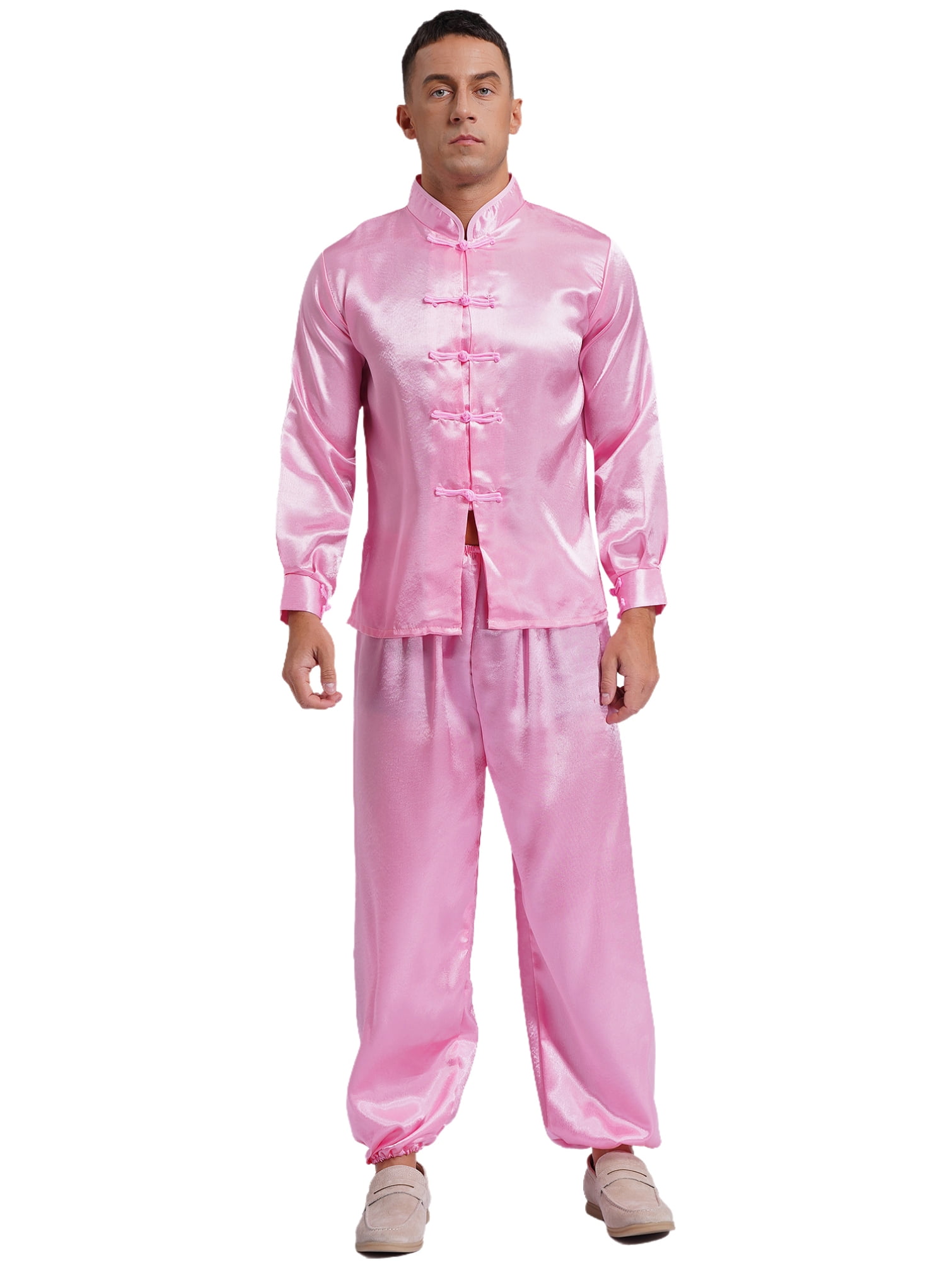 TiaoBug Men's Tai Chi Uniform Chinese Traditional Qi Gong Martial Arts ...