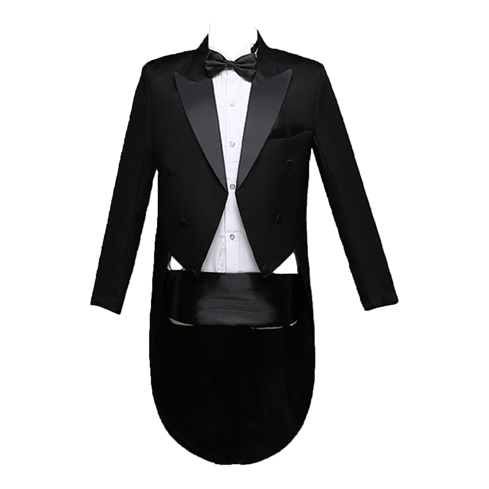 TiaoBug Men's Tuxedo Tailcoat Swallowtail Suit Jacket Wedding Evening ...