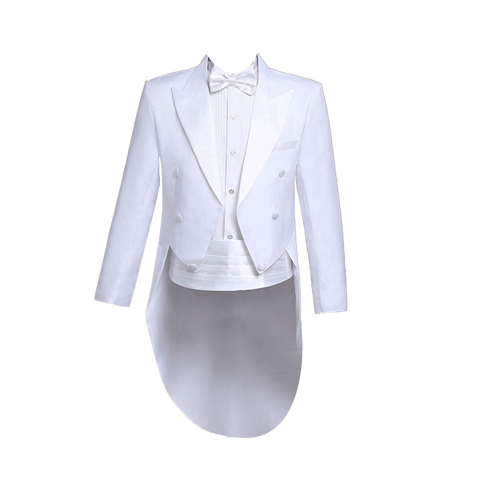 TiaoBug Men's Tuxedo Tailcoat Swallowtail Suit Jacket Wedding Evening ...