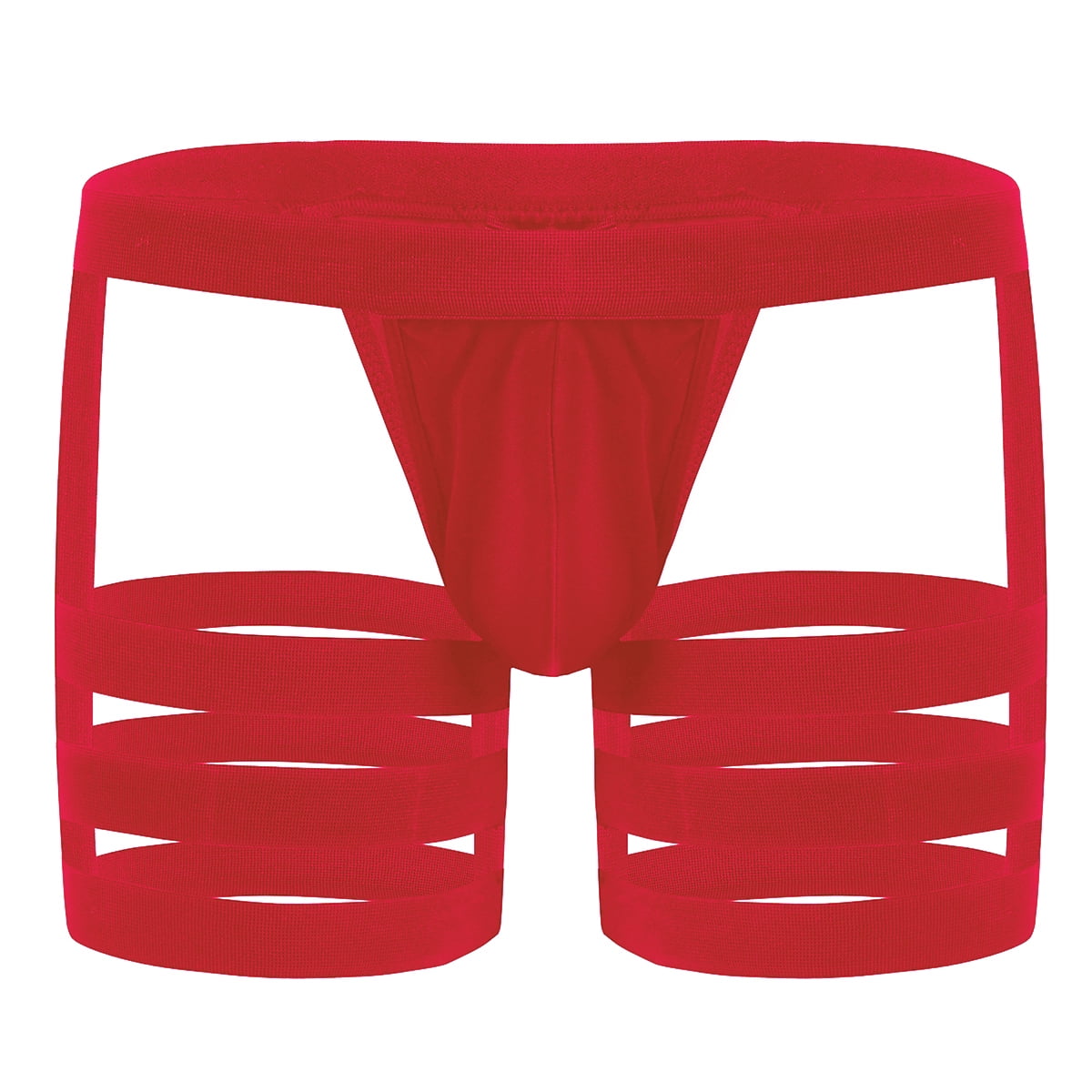 TiaoBug Mens Bulge Pouch Bikini Panties Hollow Out Boxer Briefs Low ...