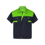 Olive Green Men's Long Sleeve Uniform Work Shirt, 65% Poly 35% Cotton ...