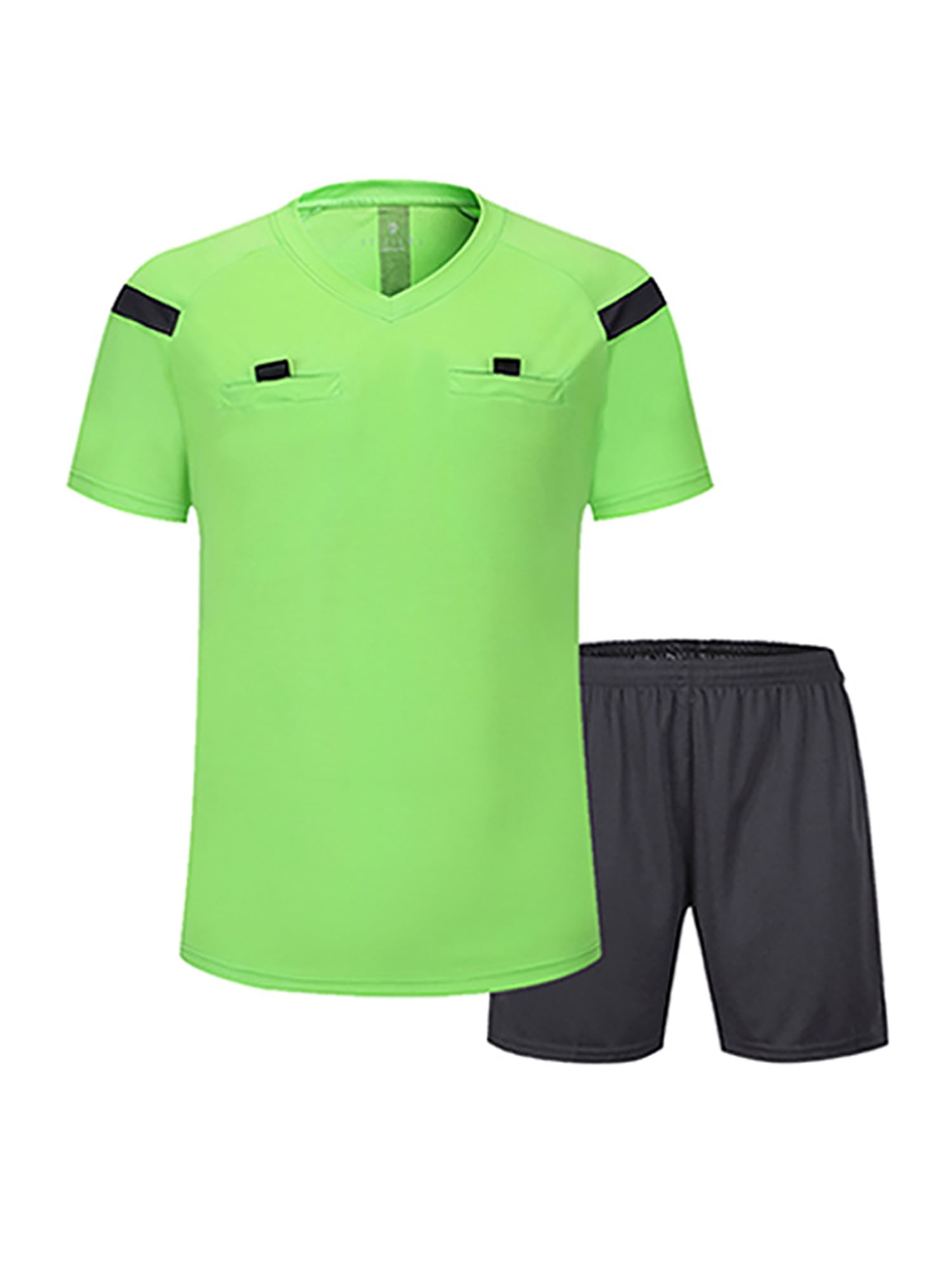 TiaoBug Mens Soccer Football Tracksuit Short Sleeve Jersey Referee ...