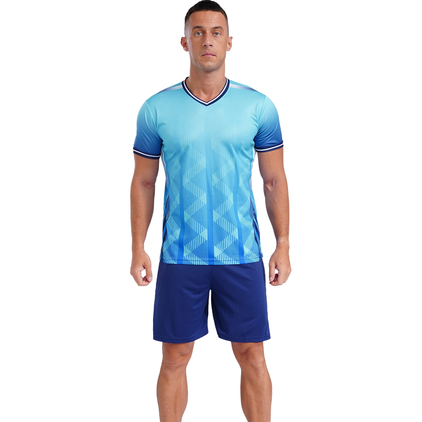 TiaoBug Mens Soccer Jersey Football Training Uniform Short Sleeve T ...