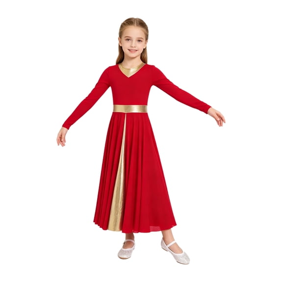 TiaoBug Praise Dance Dress for Girls Worship Dress Church Robe Choir ...