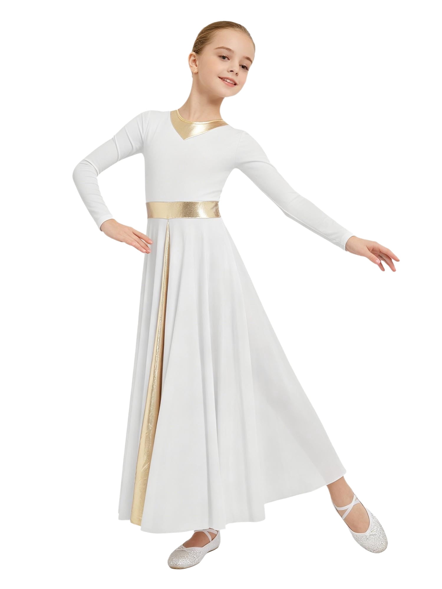 TiaoBug Praise Dance Dress for Girls Worship Dress Church Robe Choir ...