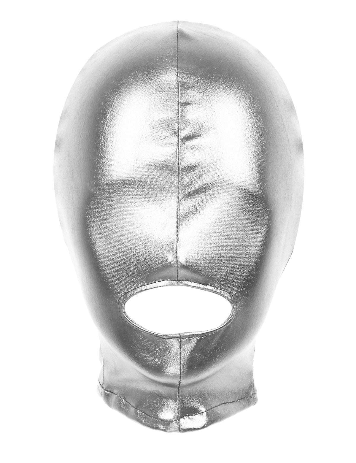 TiaoBug Unisex Men Women Metallic Latex Full Face Cover Blindfold Mask ...