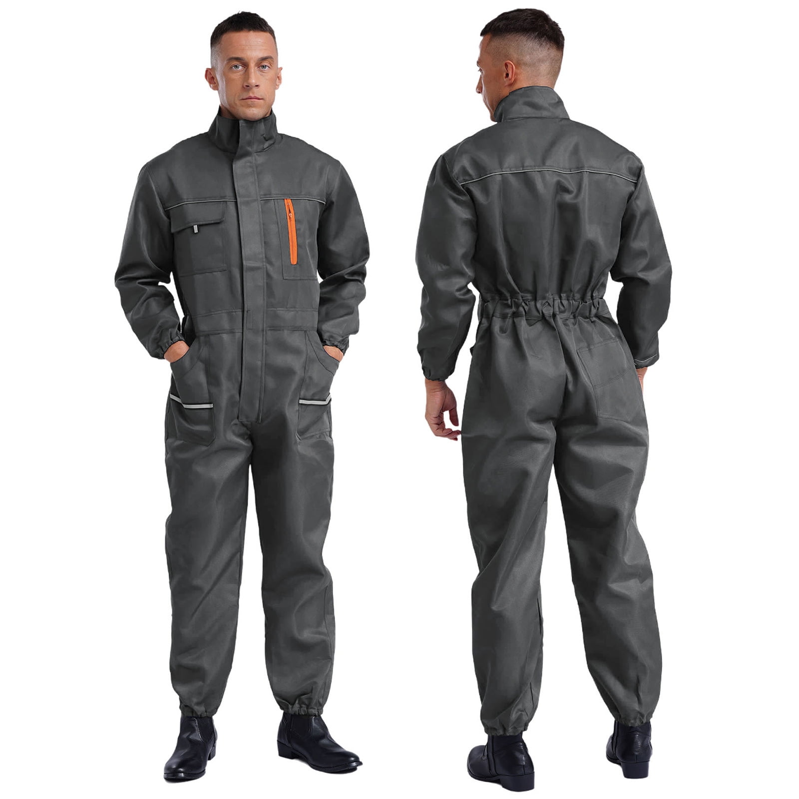 TiaoBug Unisex Men's Work Overalls One Piece Mechanics Workwear Long ...