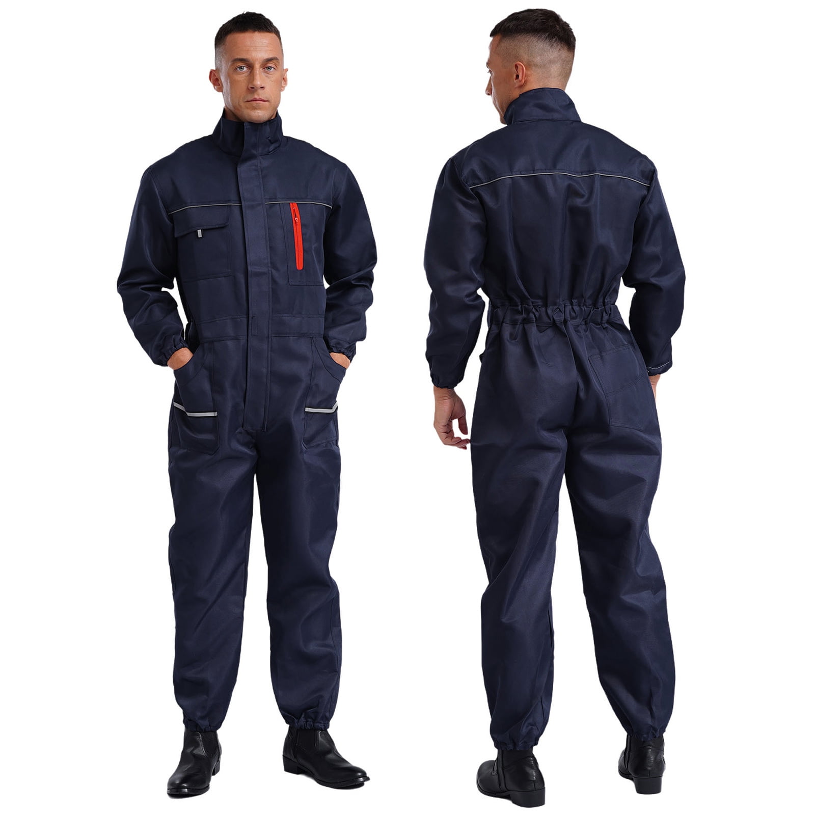 TiaoBug Unisex Men's Work Overalls One Piece Mechanics Workwear Long ...