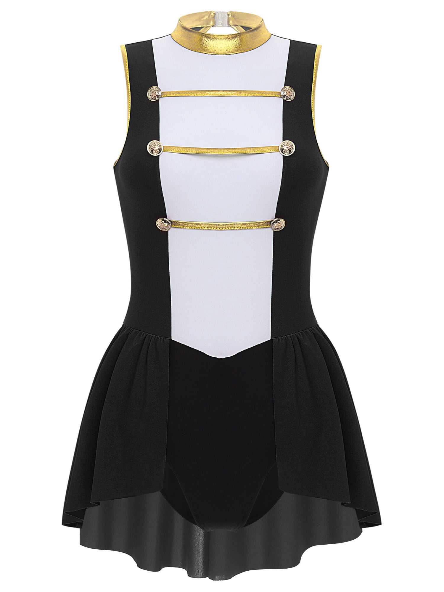 TiaoBug Women Circus Ringmaster Cosplay Sleeveless Leotard Bodycon ...