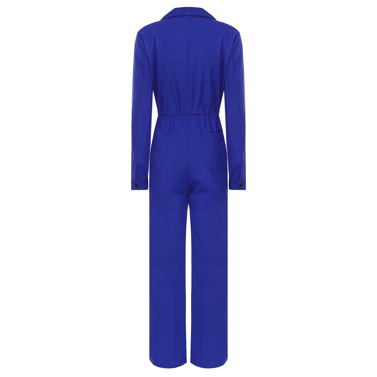 TiaoBug Women Long Sleeve Coveralls Utility Jumpsuit Overalls Button Up ...