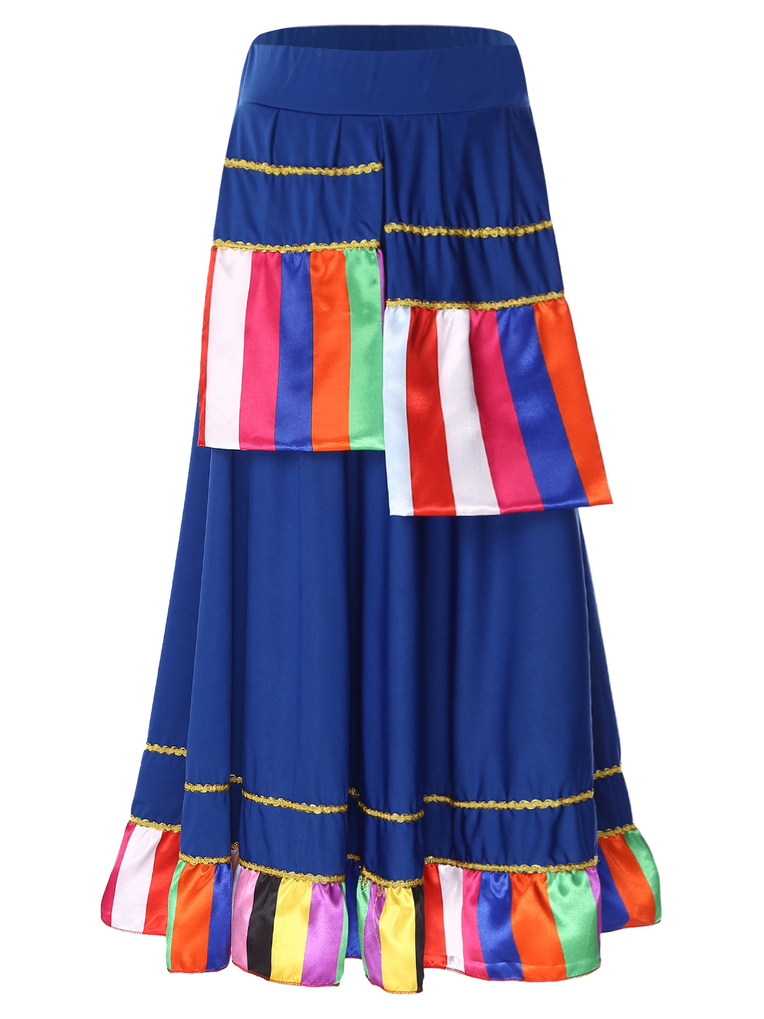 TiaoBug Women's Folklorico Dance Practice Skirt Mexican Spanish ...