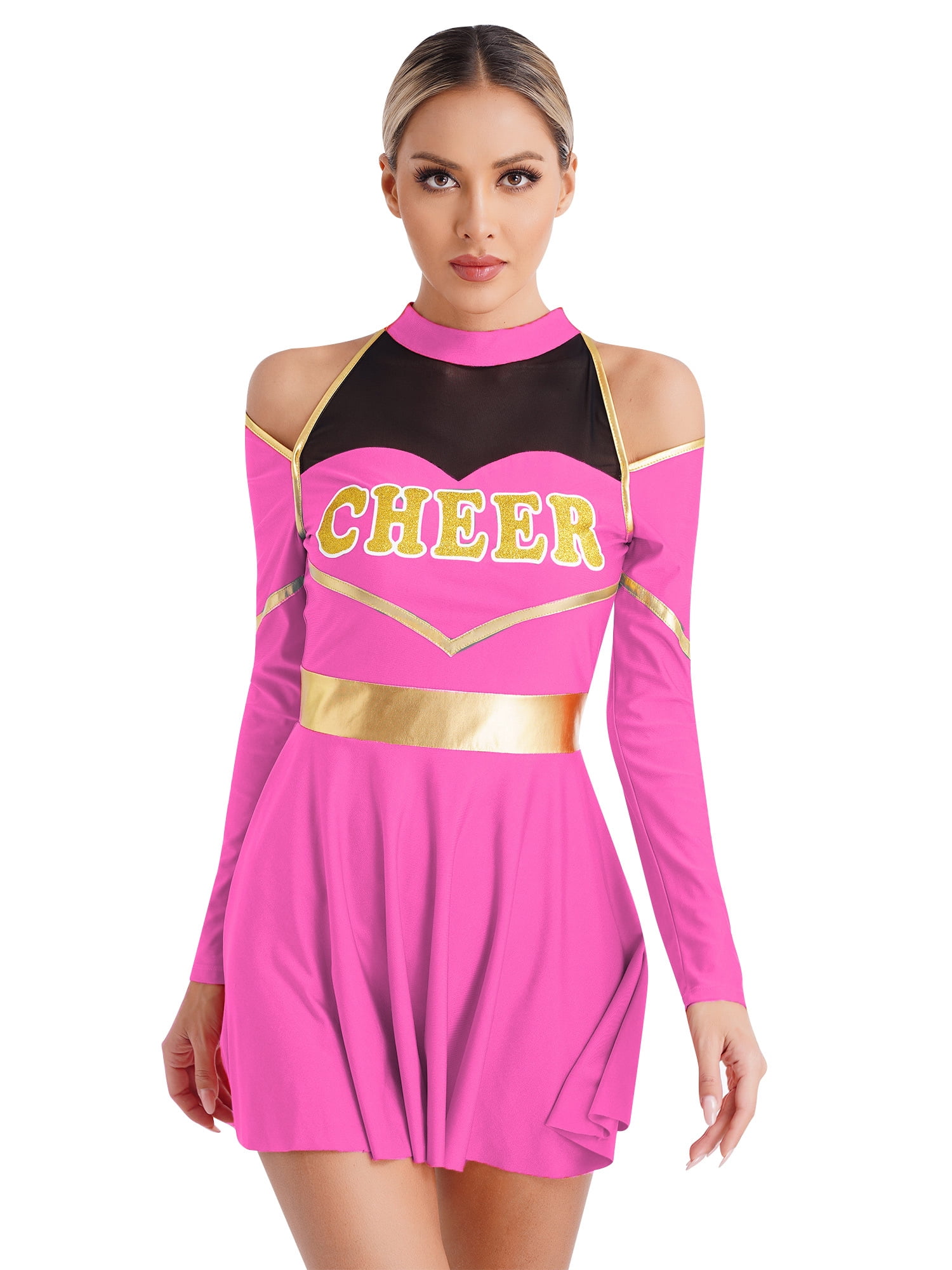 TiaoBug Women's School Musical Party Dress Halloween Cheerleading ...