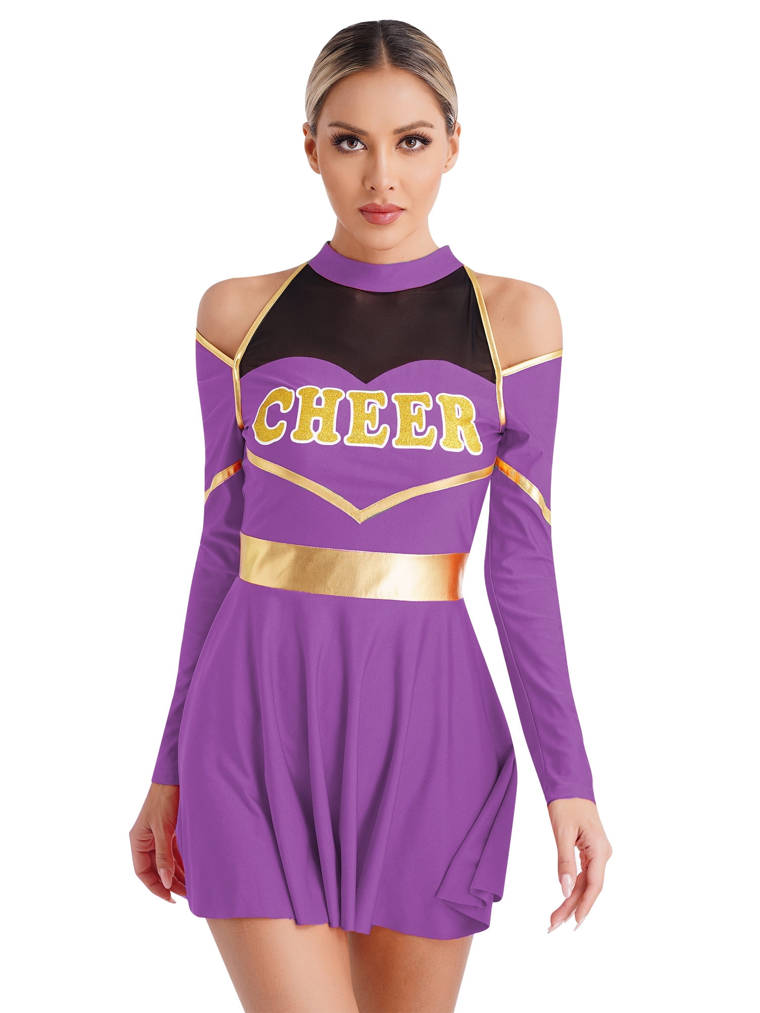TiaoBug Women's School Musical Party Dress Halloween Cheerleading ...