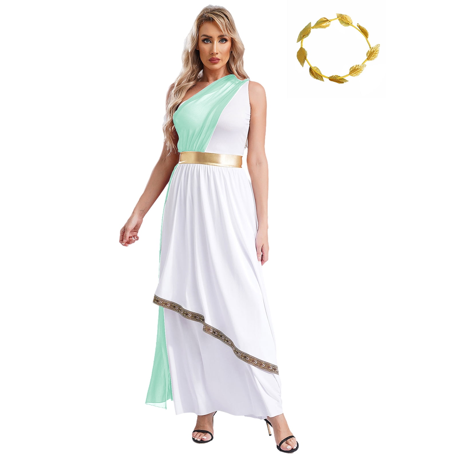 TiaoBug Womens Greek Roman Costume Queen Princess Praise Dance ...