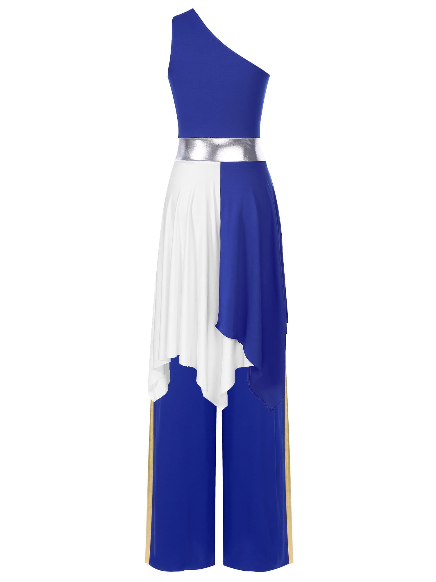 TiaoBug Womens Liturgical Modern Dance Performance Outfits One Shoulder ...