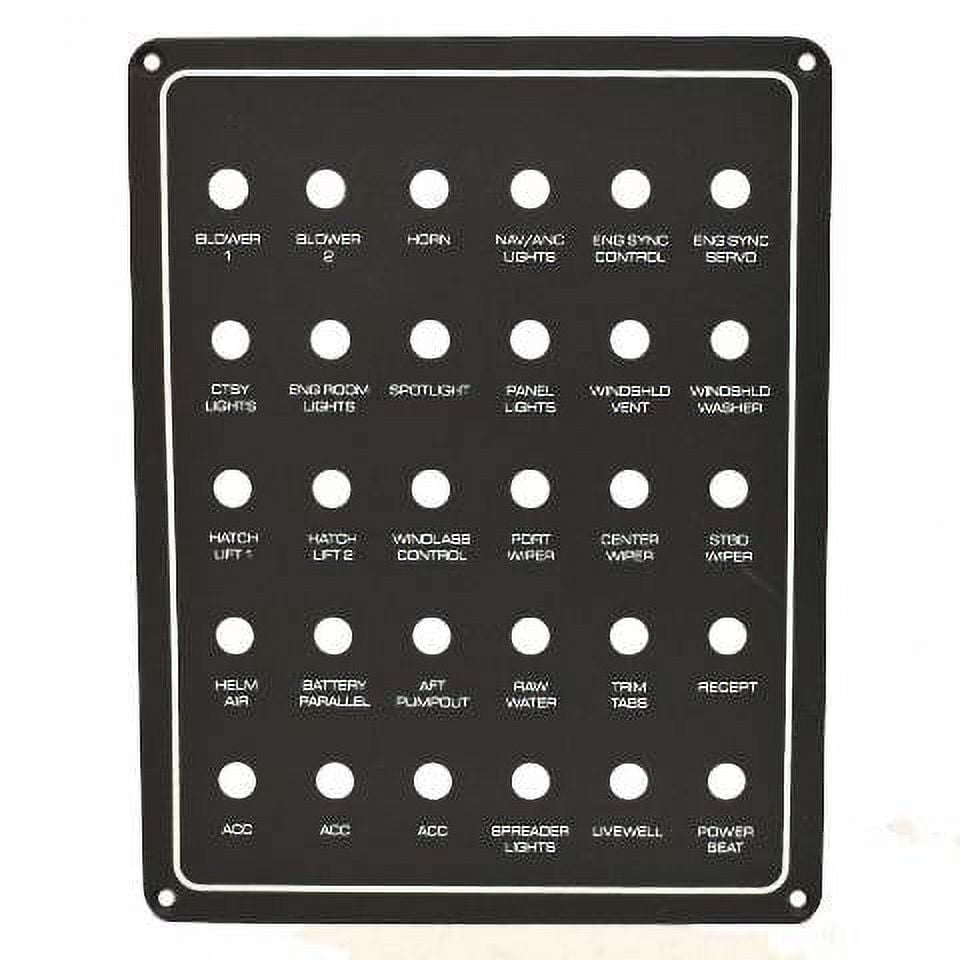 Tiara Boat Blank Switch Panel S2-325905 | 9 x 7 Inch Black Aluminum ...