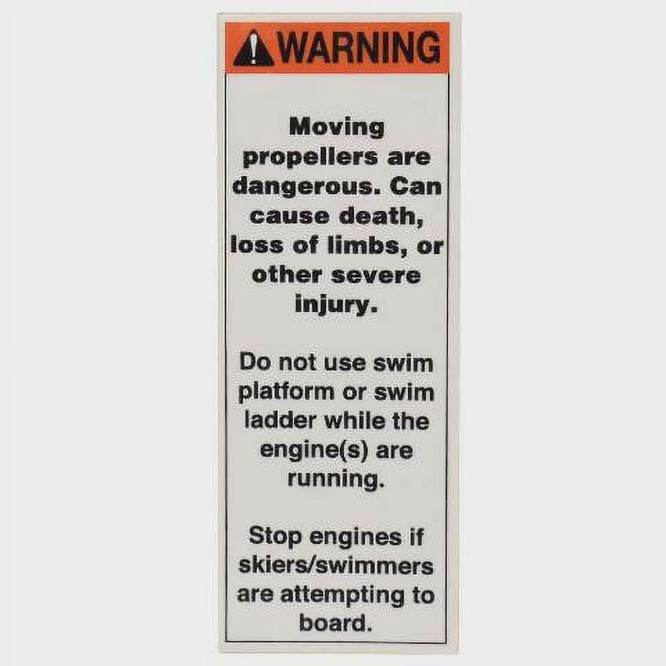 Tiara Boat Warning Decal 5451750 | Propeller Danger Sticker - Walmart.com