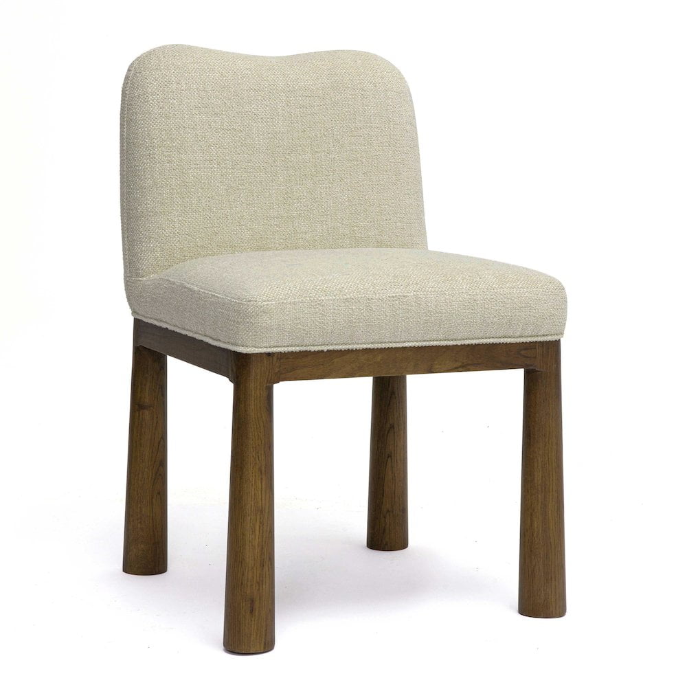 TOV Furniture Tiara Cream Performance Basketweave Fabric Dining Chair ...