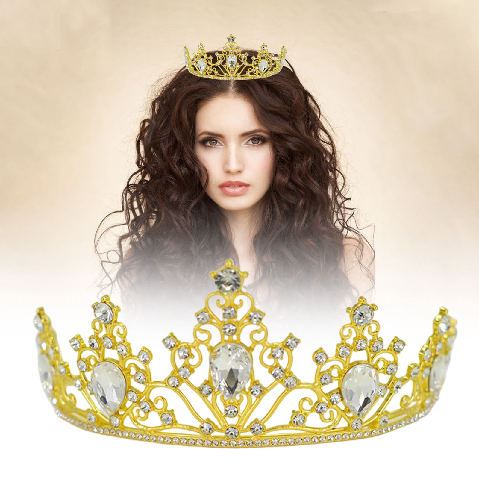Tiara and Crown for Women, Crystal Royal Queen Crown Bridal Headband ...