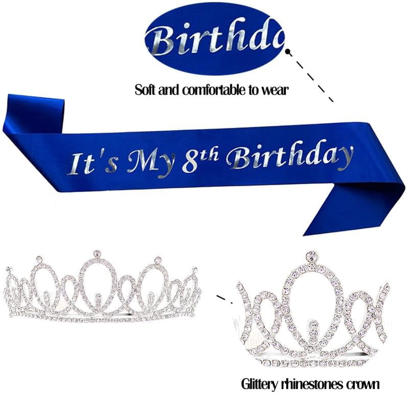 Tiara For Birthday, It'S My 5Th Birthday Sash And Crown Set For Girls ...