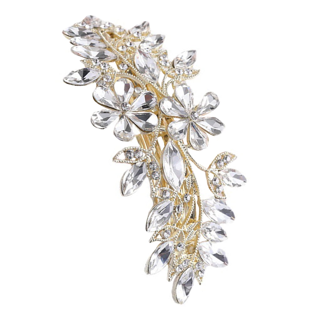 Tiara French Clip Spring Hair Clips Women Headdress Flower Hairpin ...