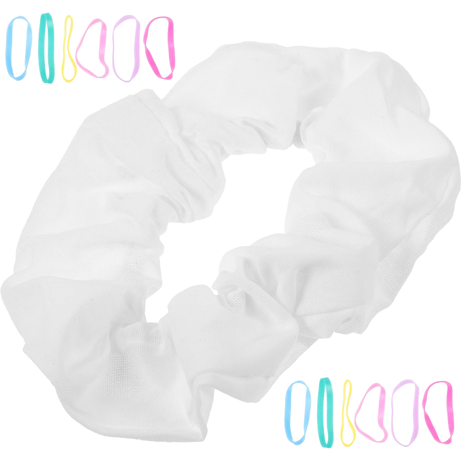 Tiara White Elastic Bobbles Bands Tie Dye Party Supplies Hair Tindel ...