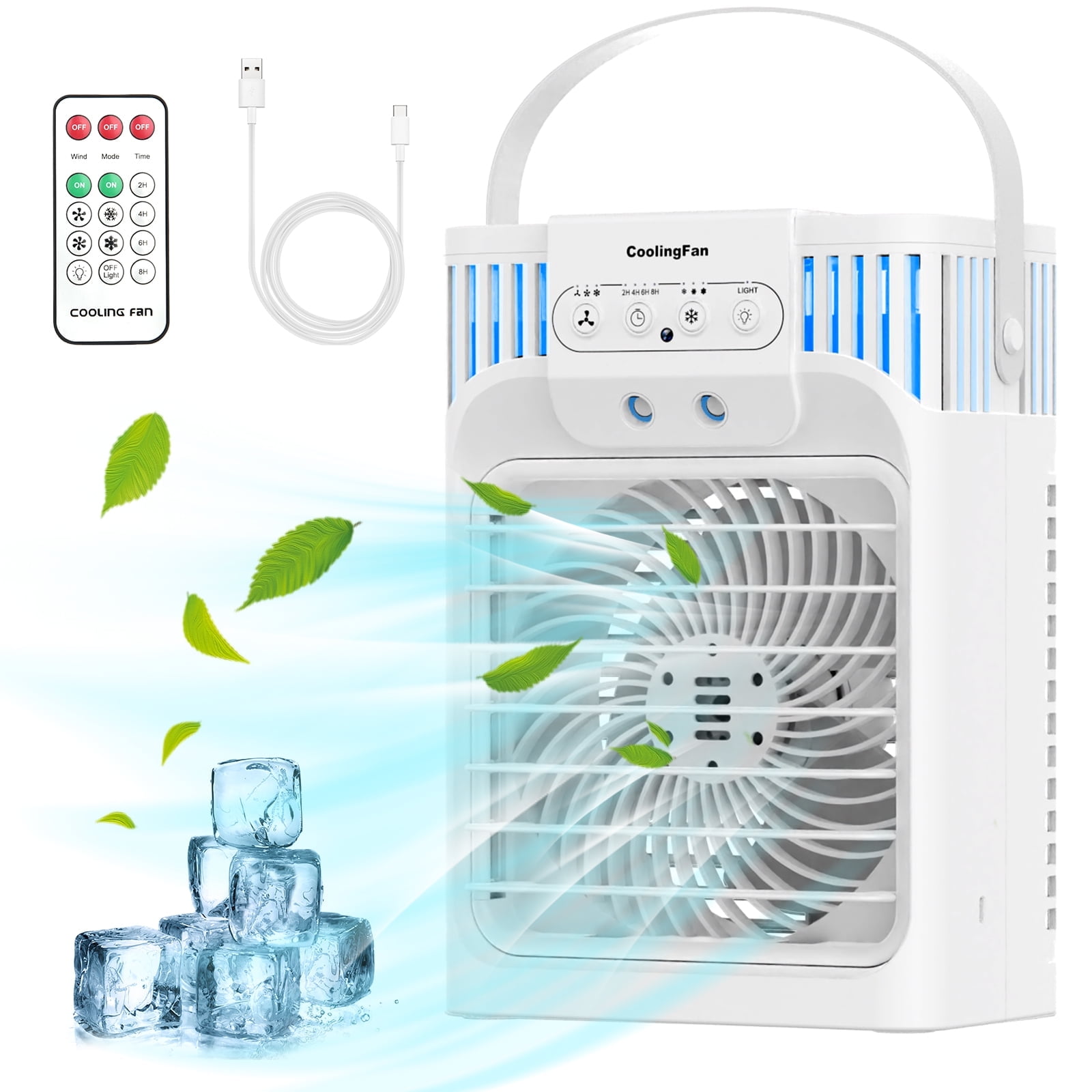 Tiazhan Mini Portable Personal Air Conditioner, Quiet Desk Office ...