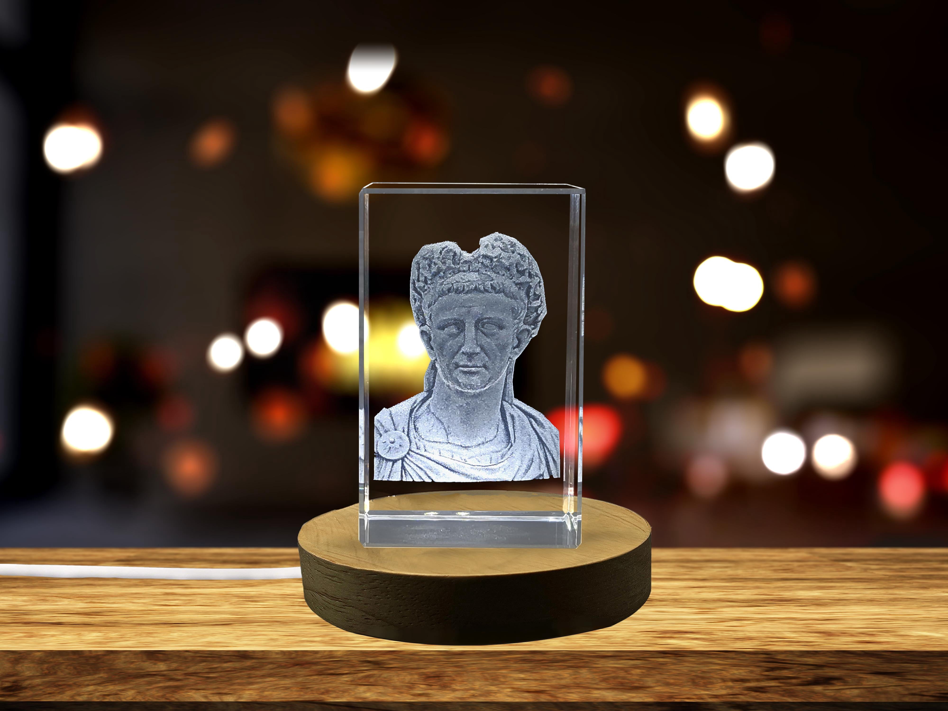 Tiberius Claudius Nero Germanicus Caesar 3D Engraved Crystal Gift ...