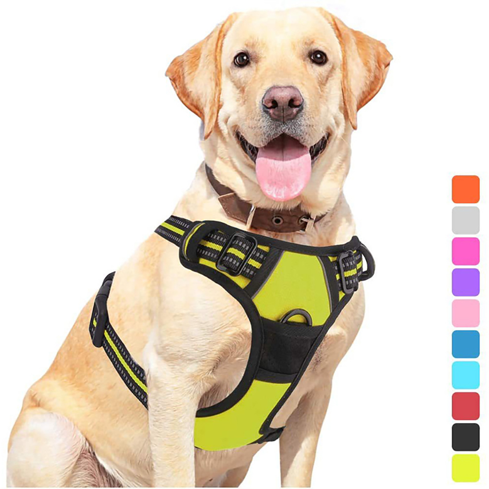 Tiberpet Adjustable Dog Safety Harness Reflective No-Pull Chest Vest ...