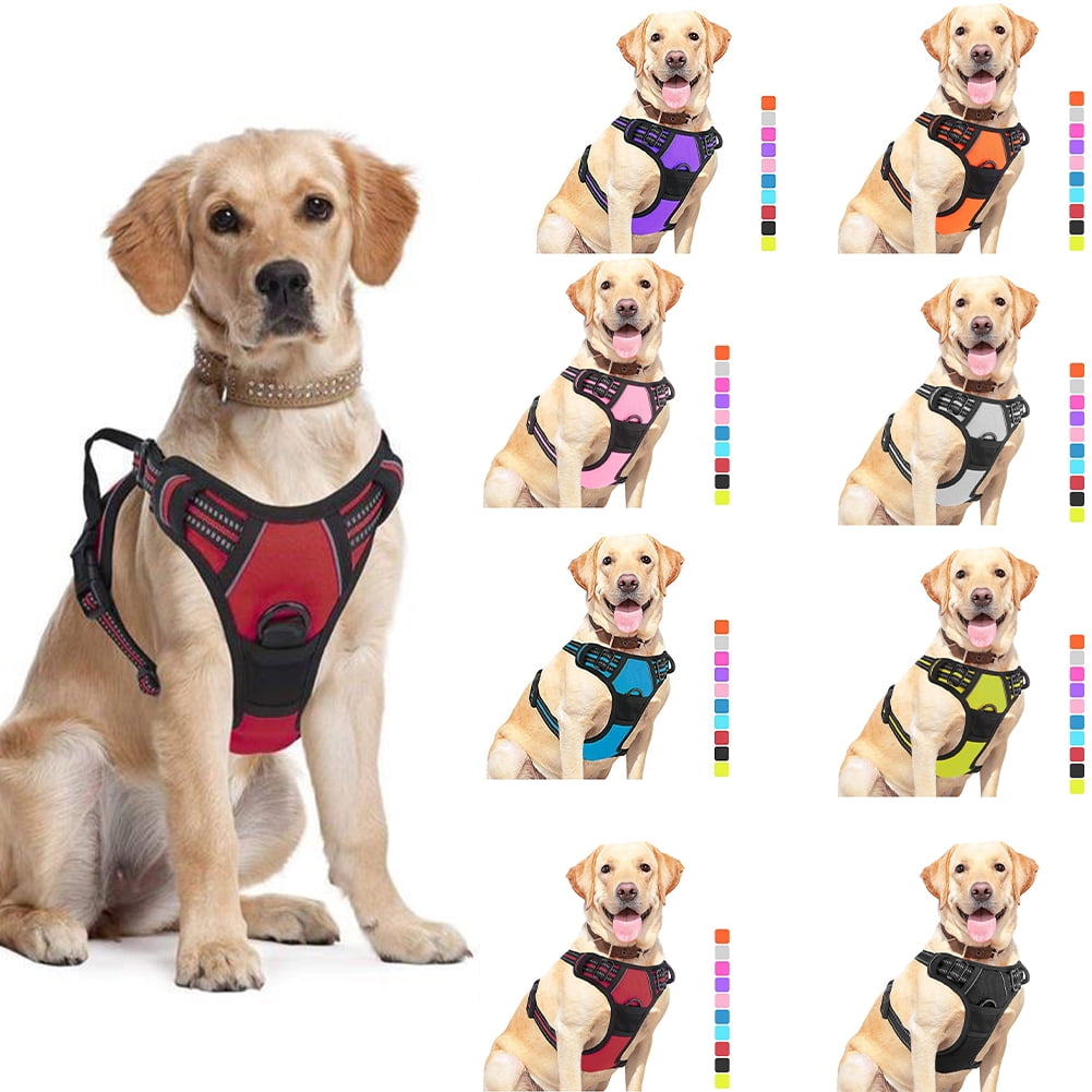 Tiberpet Adjustable Dog Safety Harness Reflective No-Pull Chest Vest ...