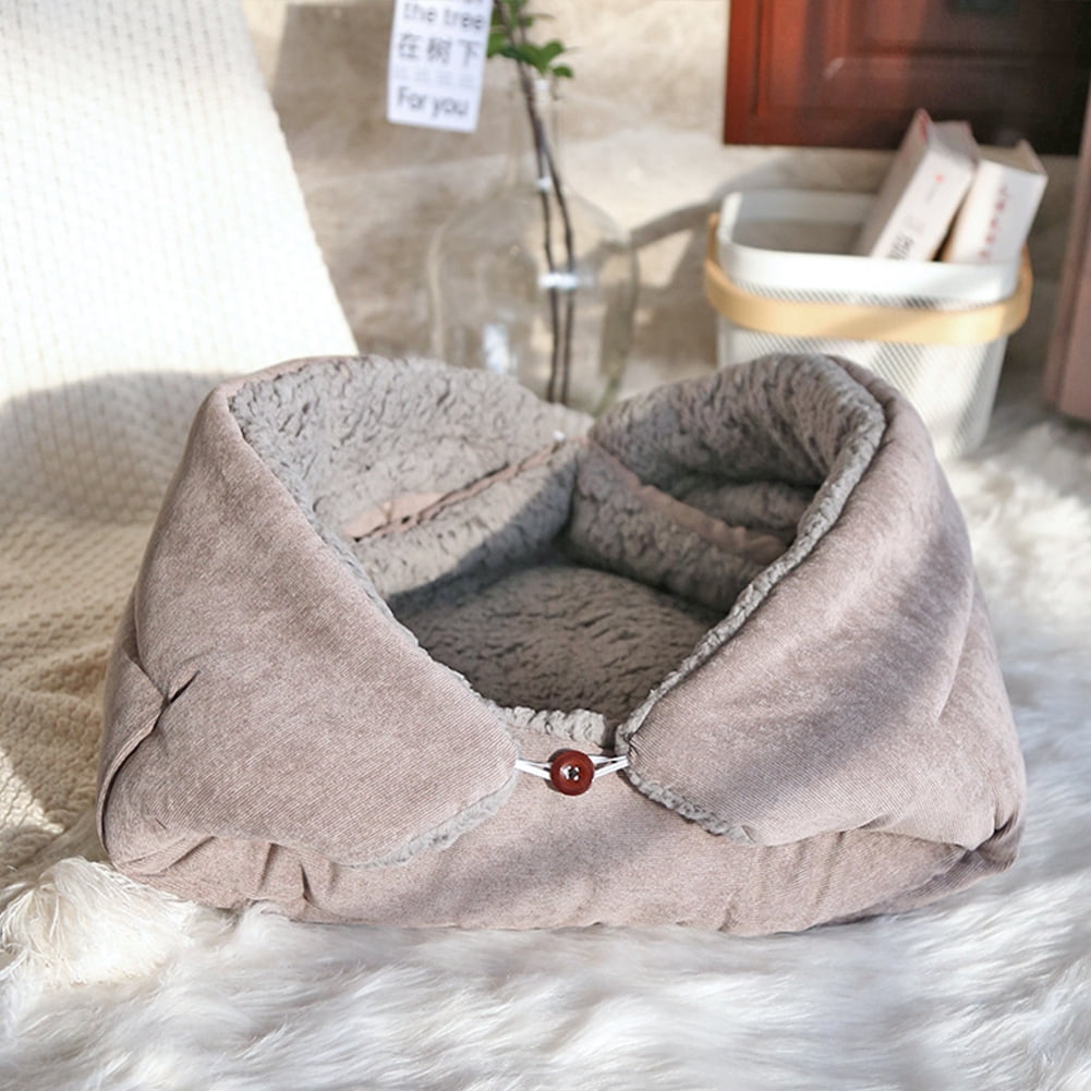 Tiberpet Kitten Cat Nest Foldable Pet Bed Soft Warm for All Seasons,Pet ...