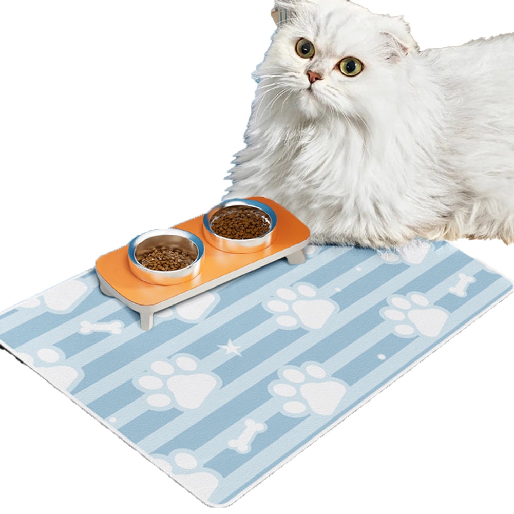Tiberpet Pet Cat Food Mats for Dog No Stains Quick Dry Dog Mat Silicone ...