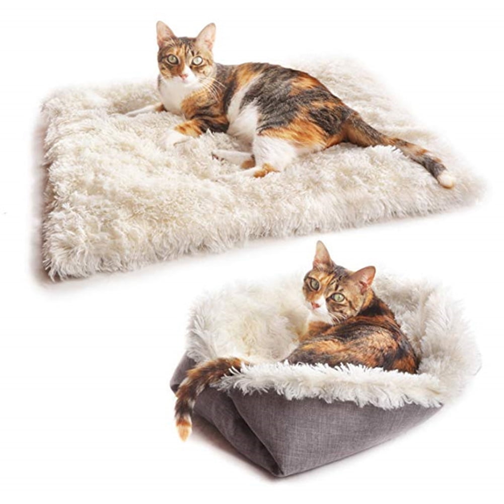 Tiberpet Self Warming Cat Bed Winter Warm Fluffy Pet Pad Heating Dog ...