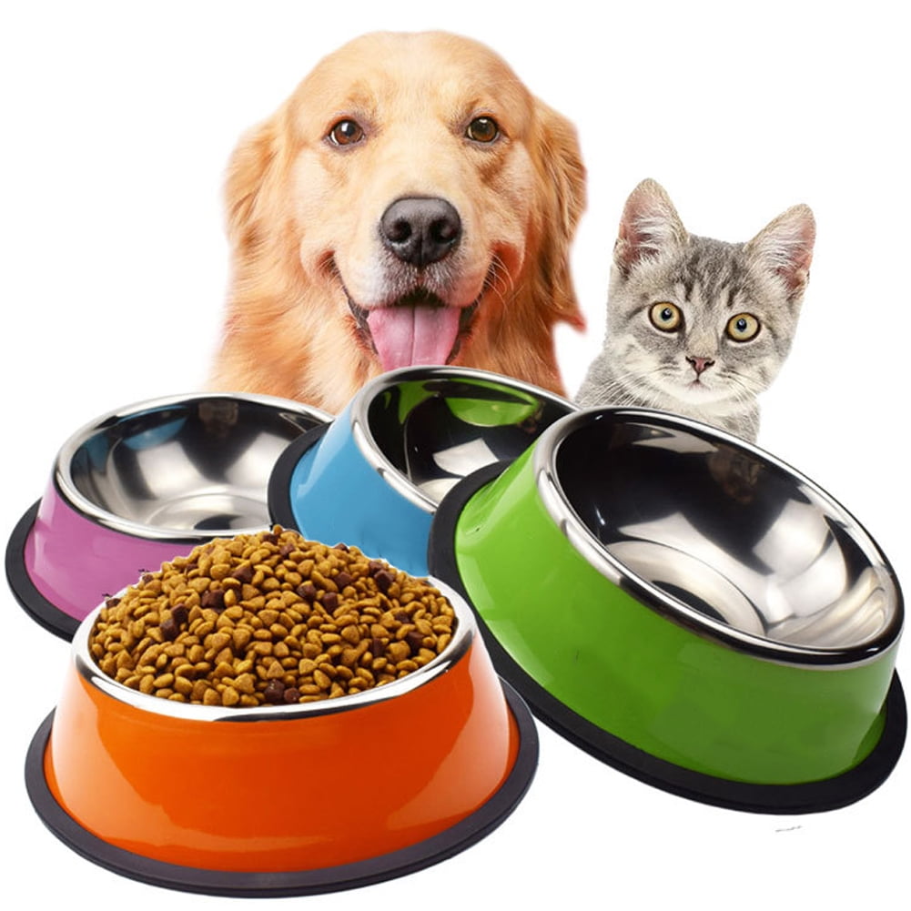 Tiberpet Stainless Steel Dog Bowls，Dog Cat Bowls，Rustproof Pets Bowl ...