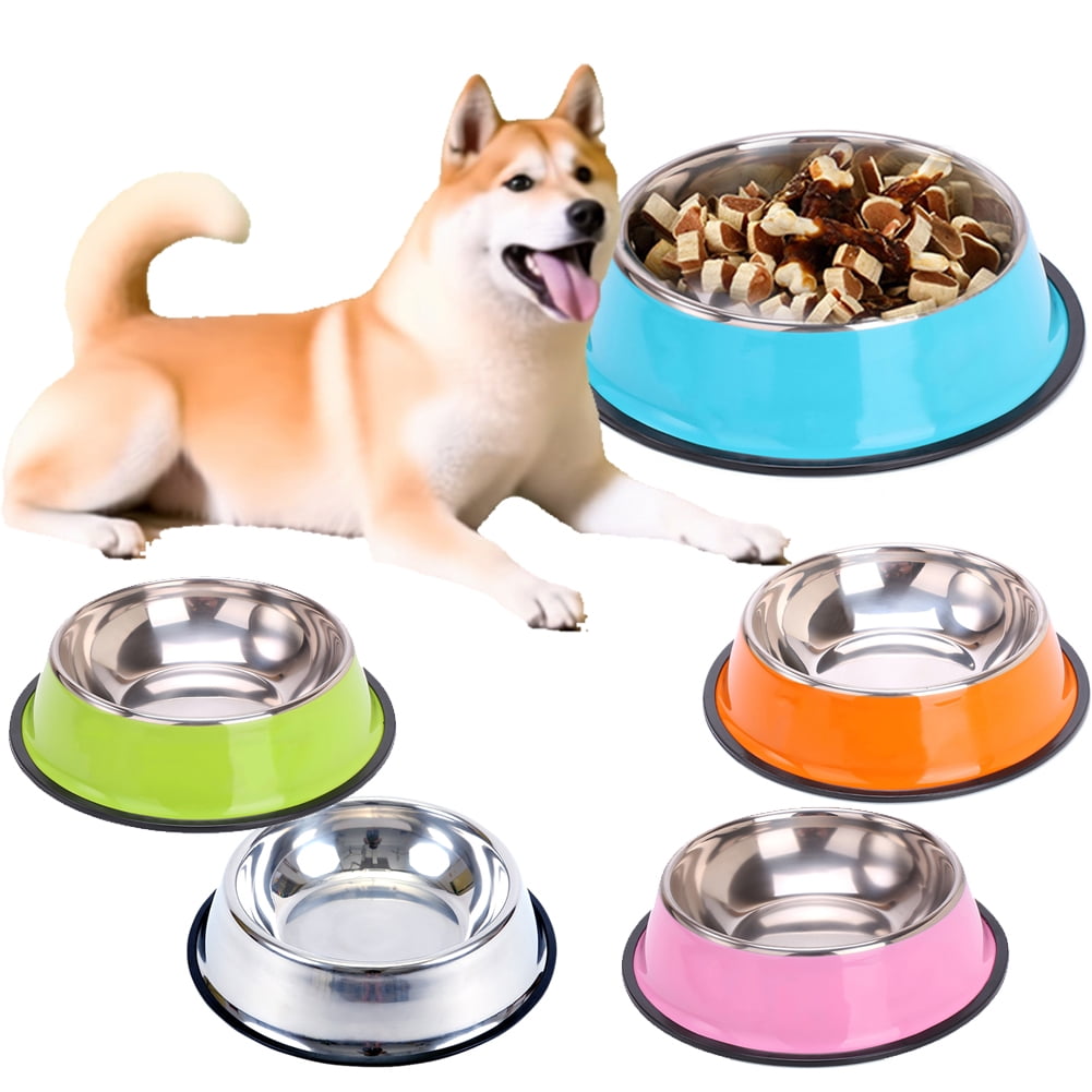 Tiberpet Stainless Steel Dog Bowls，Dog Cat Bowls，Rustproof Pets Bowl ...