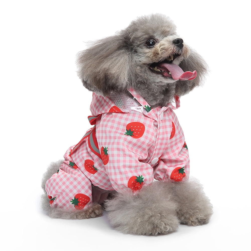 Tiberpet Waterproof Dog Jacket, Adjustable Dog Rain Jacket with Hoodie ...