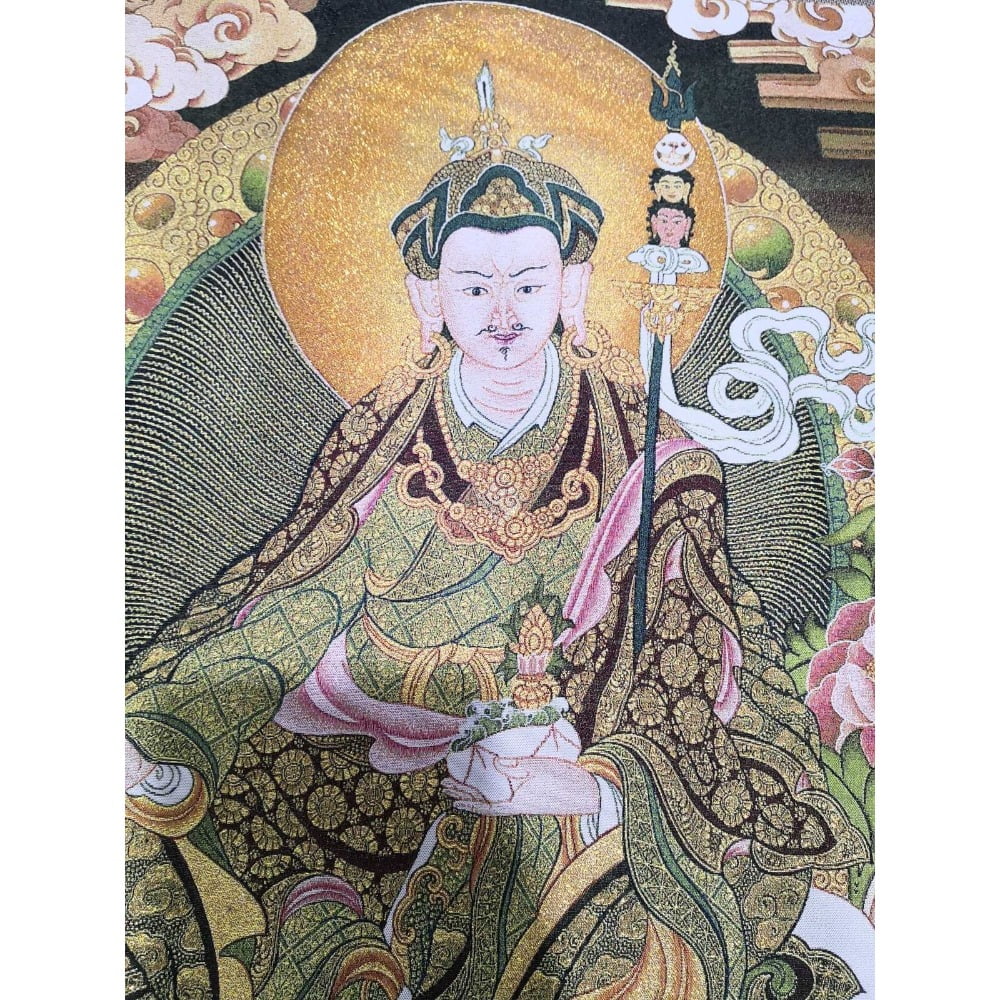 Tibet Tibetan Cloth Silk Guru Rinpoche Padmasambhava Tangka Thangka ...