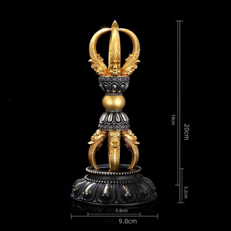 Tibetan Brass Dorje Vajra, Tantric Buddhism Powerful Tool, Dorje Vajra ...
