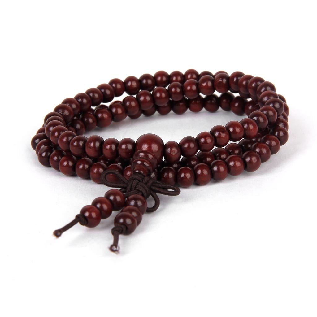 Tibetan Buddhist 6mm 108 Wooden Prayer Beads Mala Bracelet Necklace ...