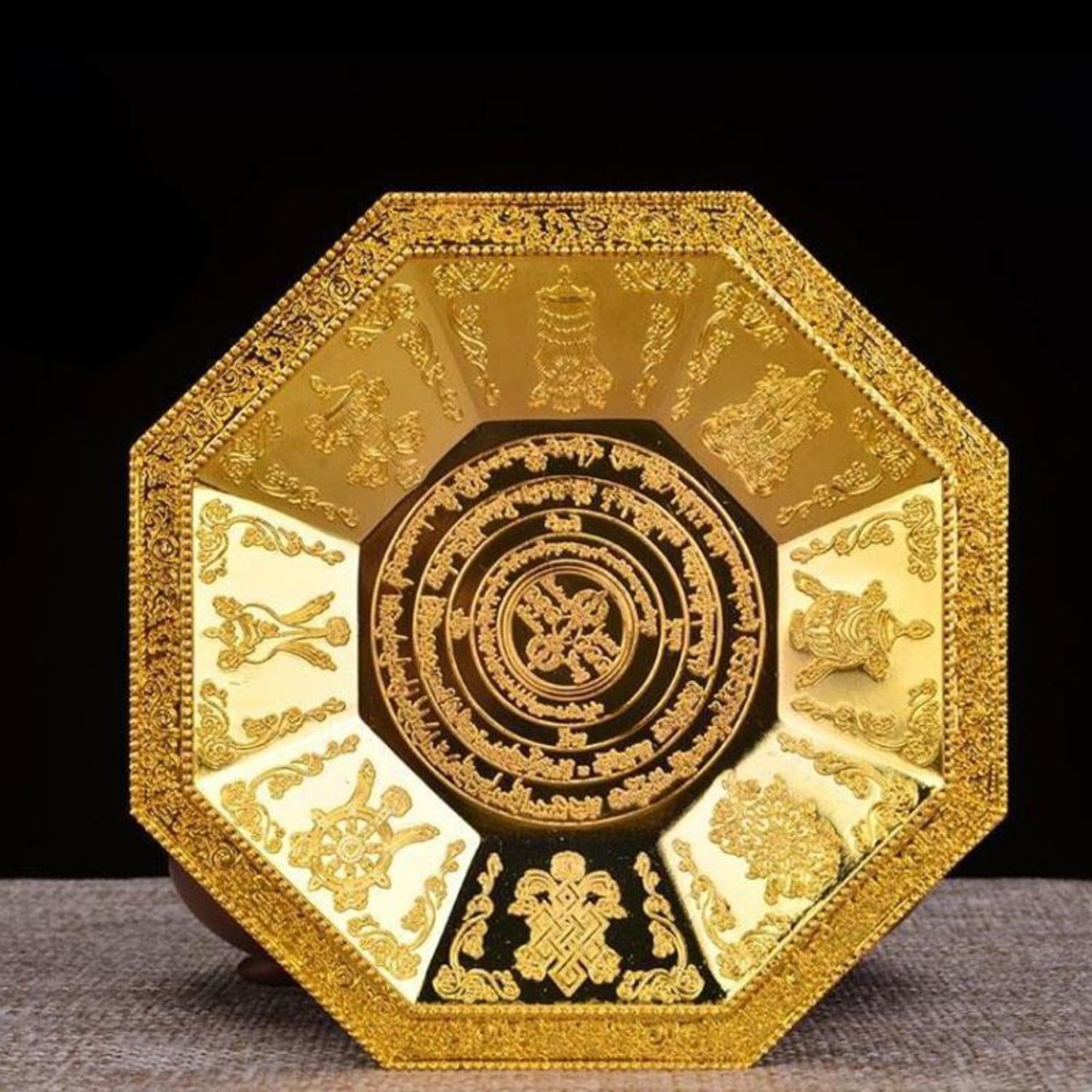Tibetan Buddhist Octagonal Offering Plate Incense Burner Basin 16.5cm ...