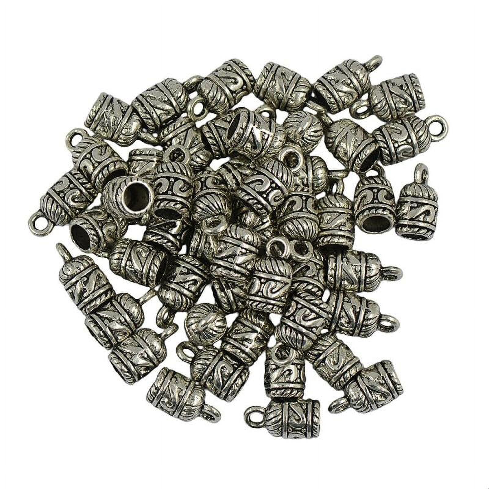 Tibetan Column Cord End Bead Caps Jewelry Findings Fit 4mm/ 5mm Cord ...