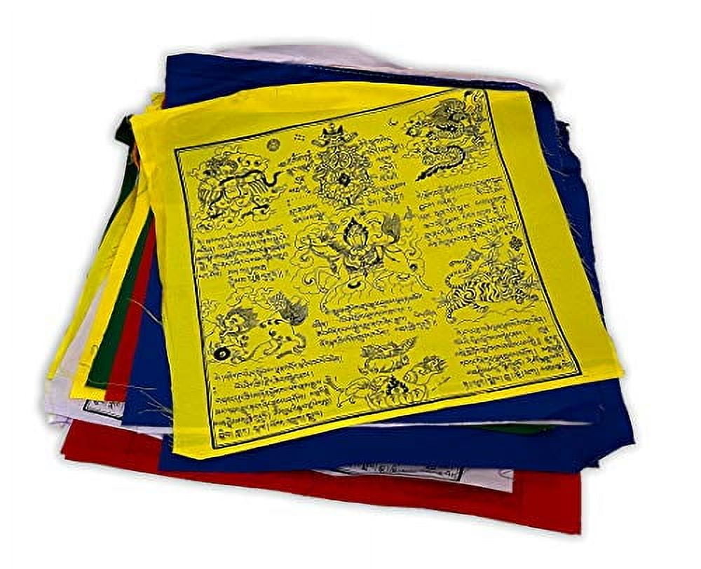 Tibetan Extra Large Wind Horse Prayer Flags 27 Feet Long. Five Tibetan ...