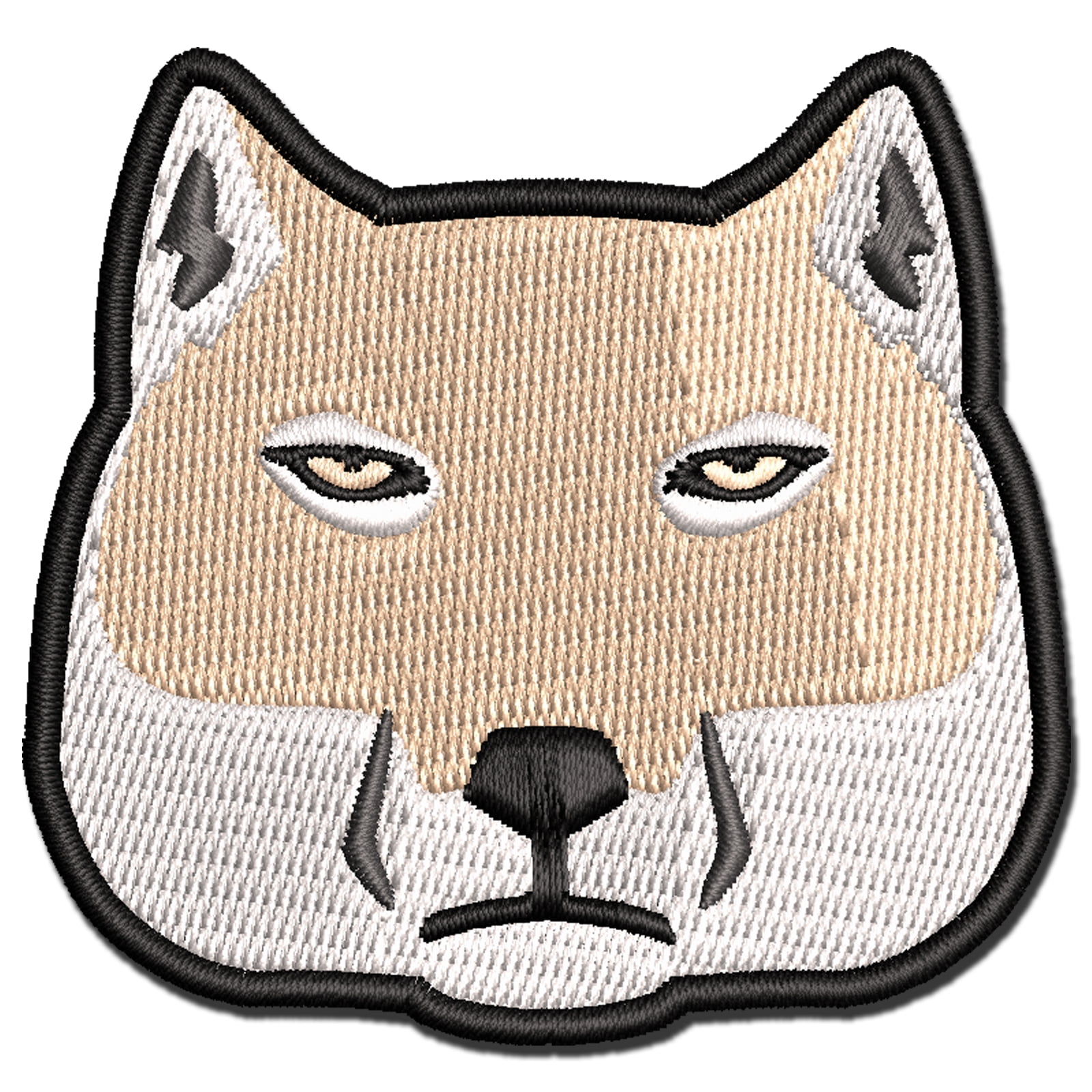 Tibetan Fox Funny Serious Face Applique Multi-Color Embroidered Iron-On ...