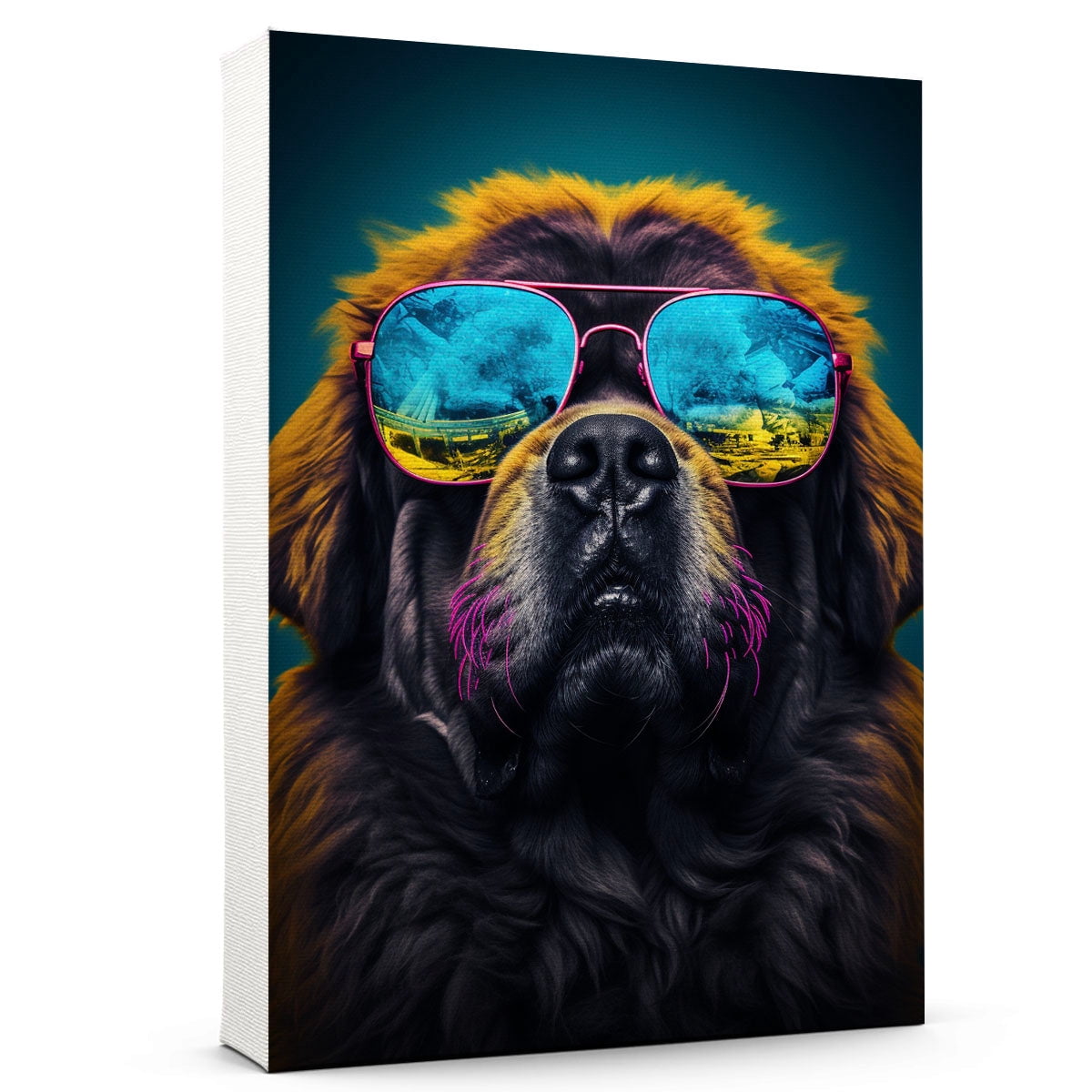 Tibetan Mastiff Art Print Poster, Dog Wall Art Painting Decor, Dog Pop ...