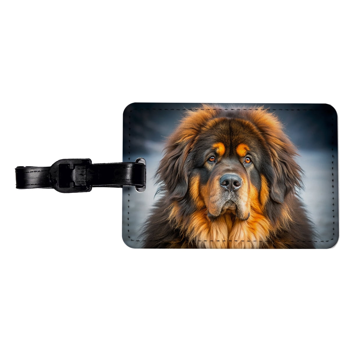 Tibetan Mastiff Dog Photo Faux Leather Travel Luggage Tag - Walmart.com