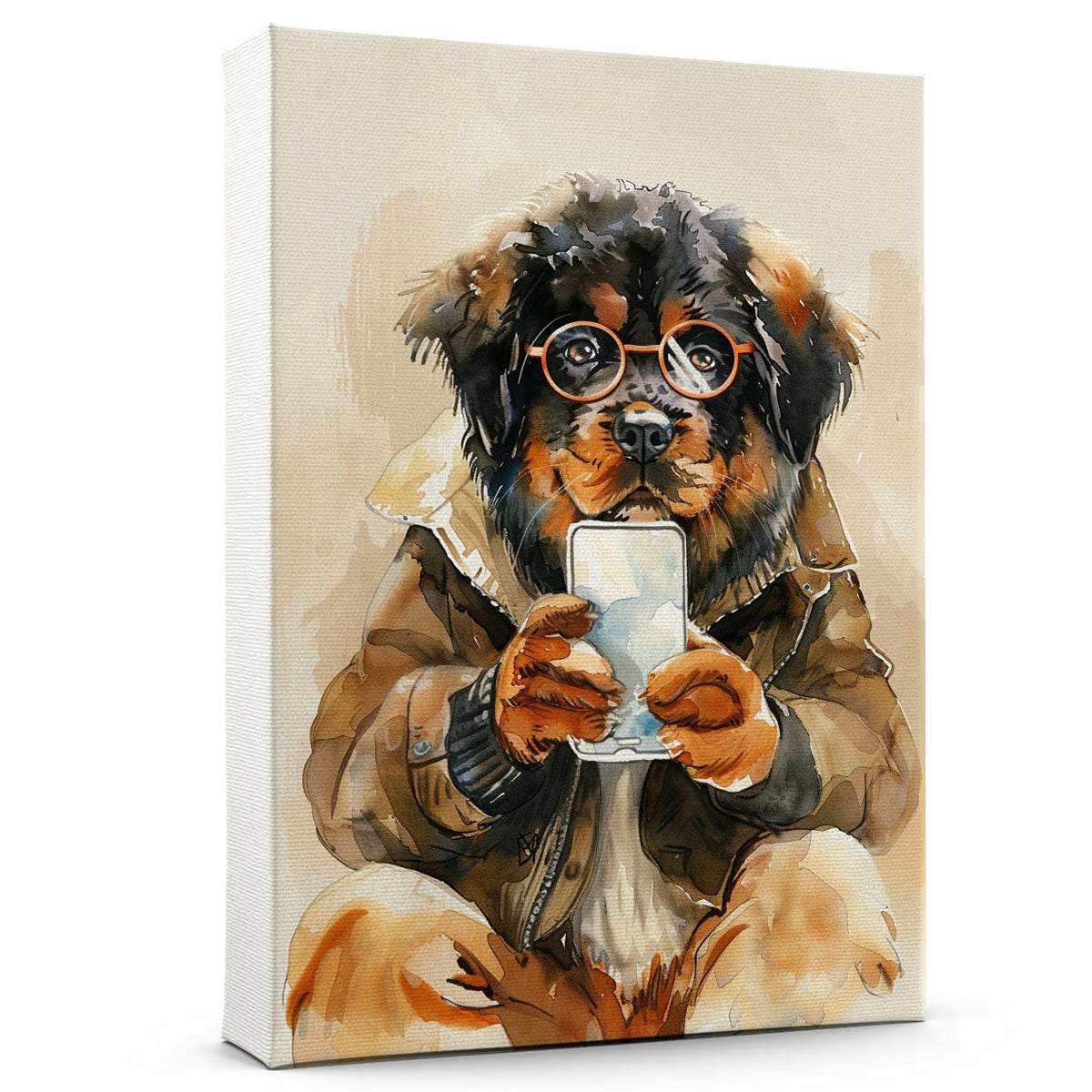 Tibetan Mastiff Dog Siting On Toilet Poster Unframe, Tibetan Mastiff ...