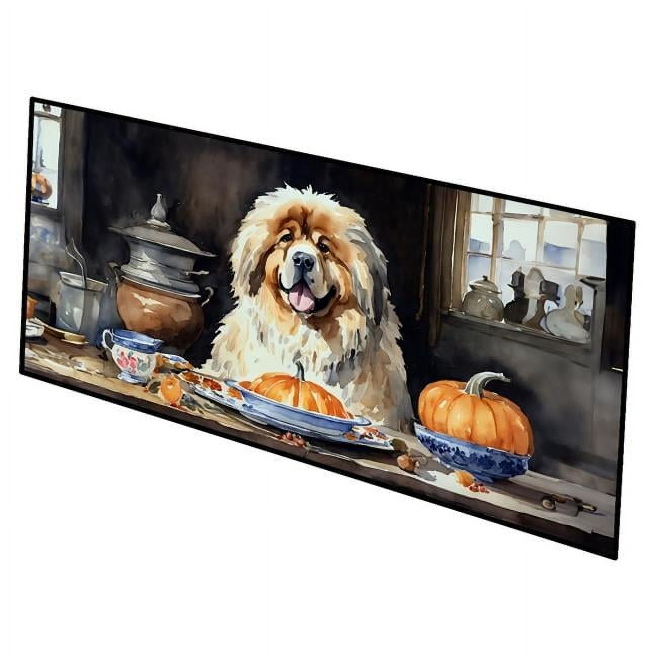 Tibetan Mastiff Fall Kitchen Pumpkins Runner Mat 28x58 58 in x 28 in ...