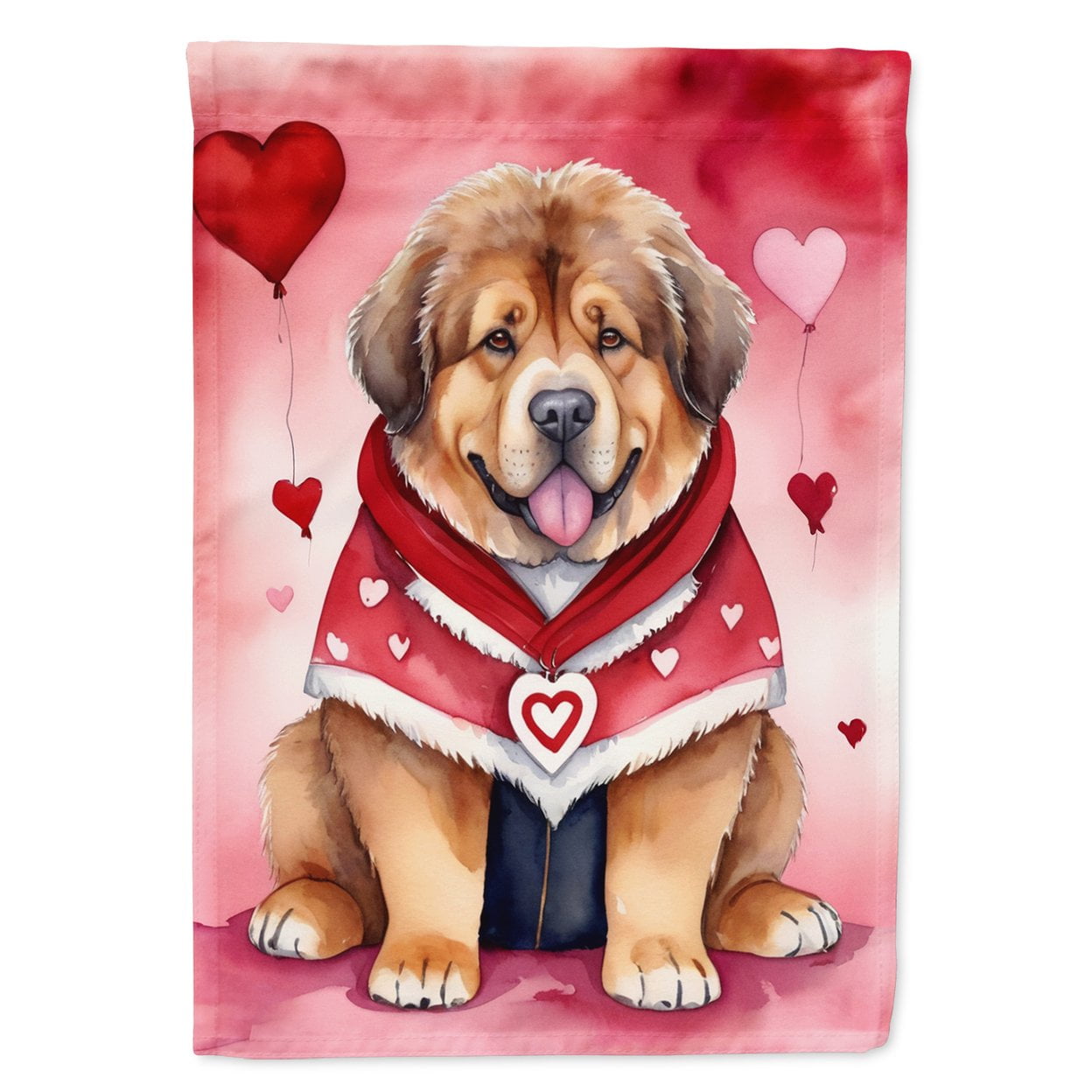 Tibetan Mastiff My Valentine House Flag 28 in x 40 in - Walmart.com